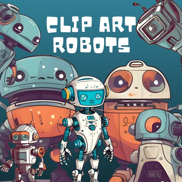 Robot Clip Art - Etsy