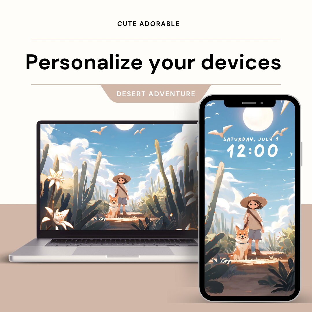 Desert Adventurer Aesthetic Anime Art Print Little Girl, Cute Dog ...