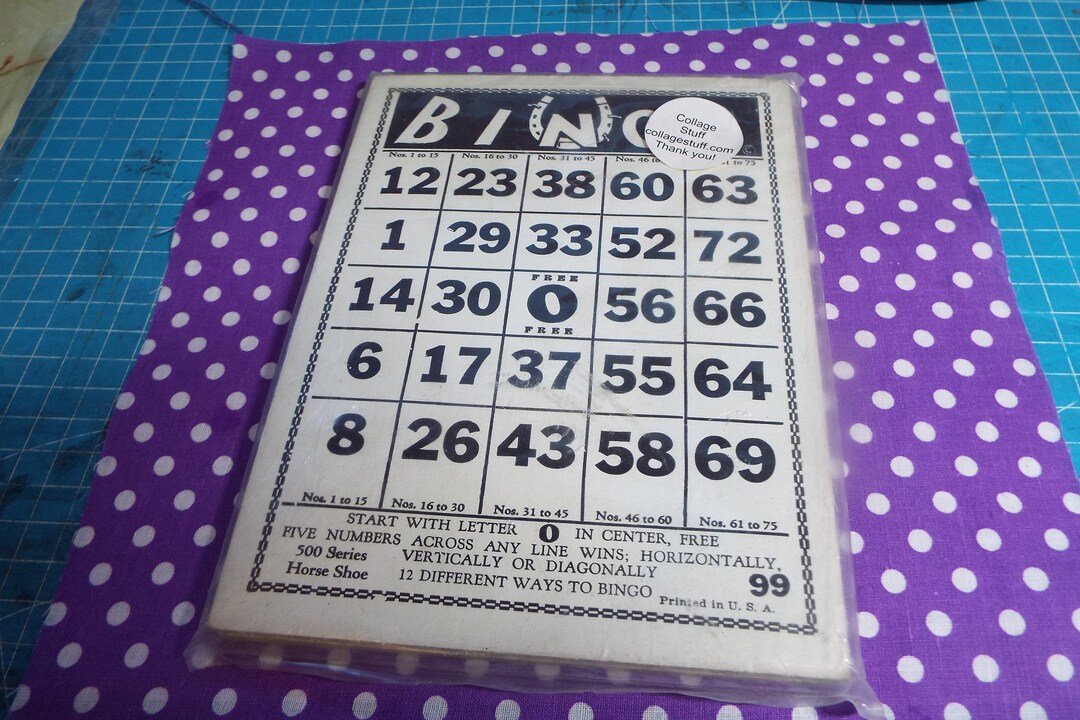 Chipboard Bingo Cards, Crafting Cards, Collages - Etsy