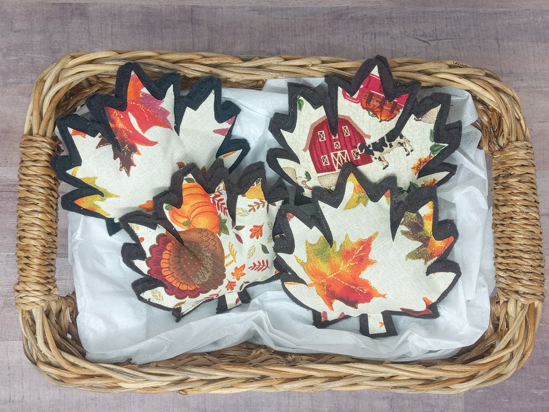 Leaf Stuffies, Set of Four - Etsy