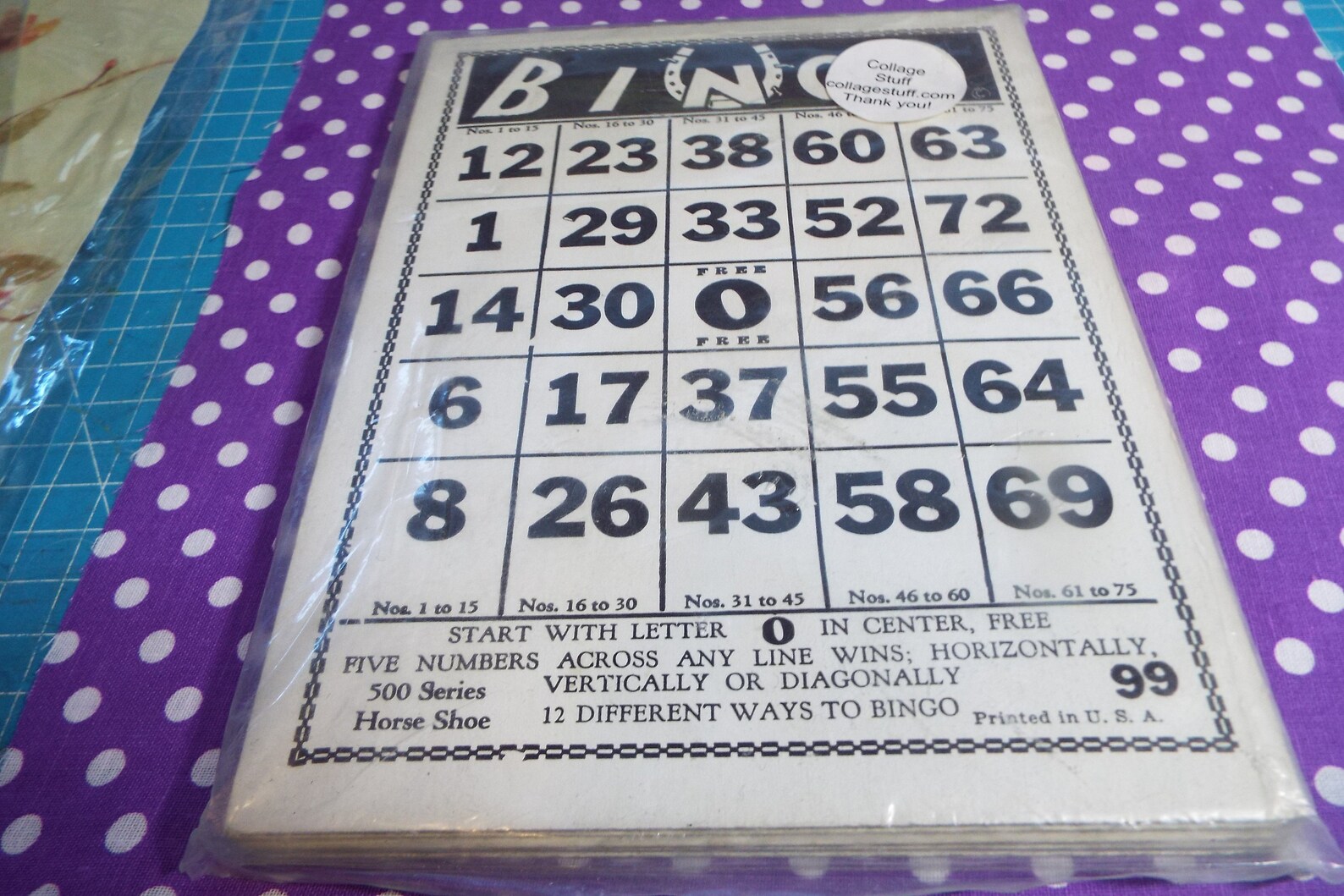 Chipboard Bingo Cards, Crafting Cards, Collages - Etsy