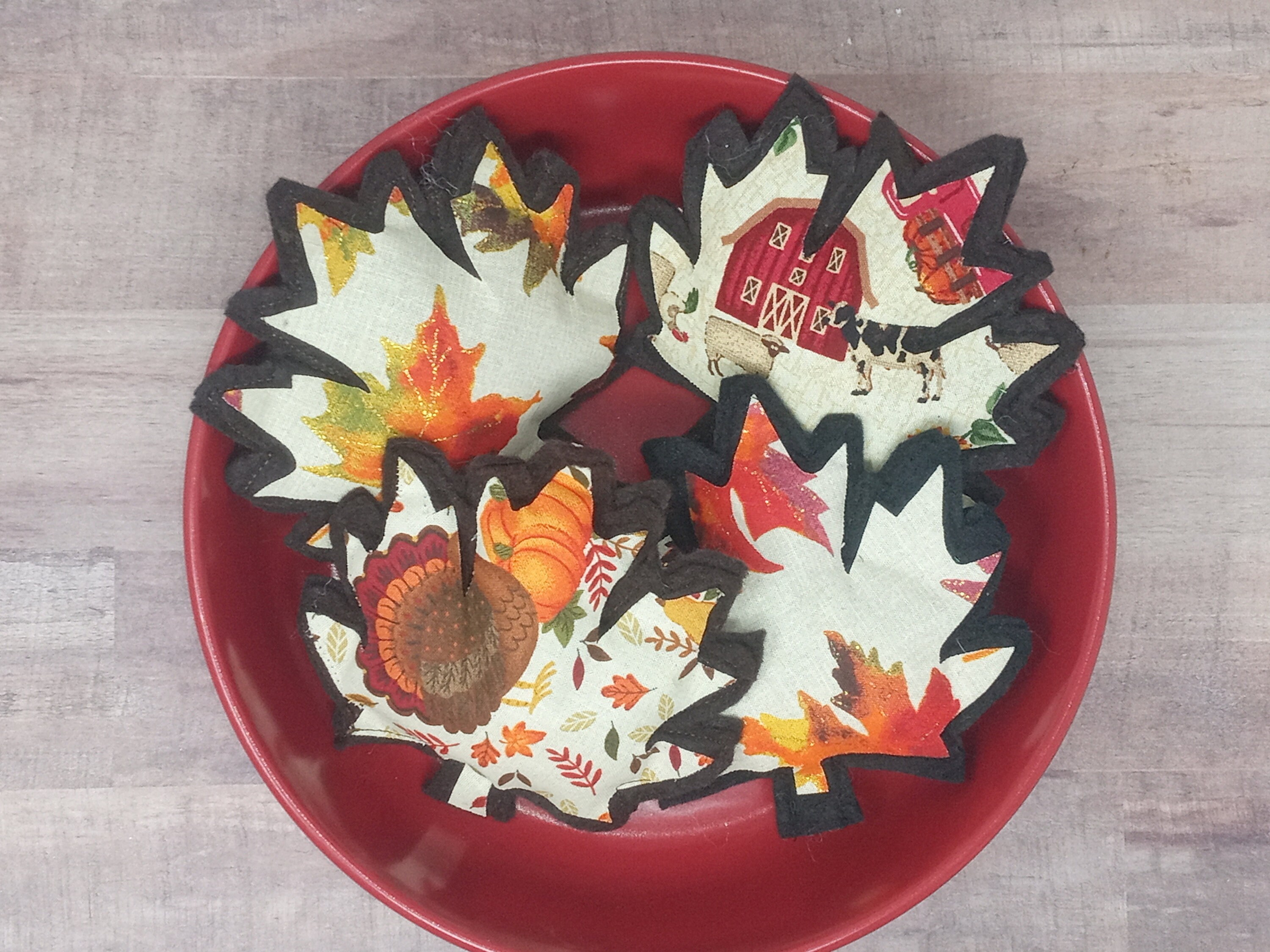 Leaf Stuffies, Set of Four - Etsy