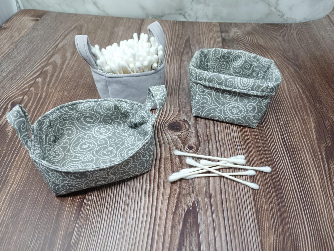 Miniature Decorative Cloth Baskets Set, Knick Knack Storage, Tiny ...