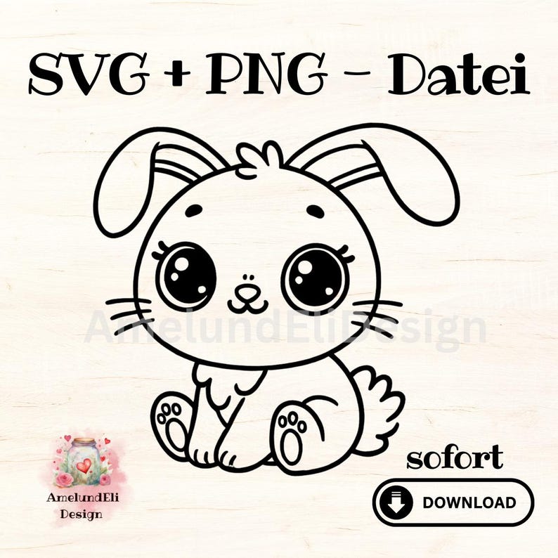 SVG and Png File Plotter File Bunny Rabbit Forest Animals Girl Children ...