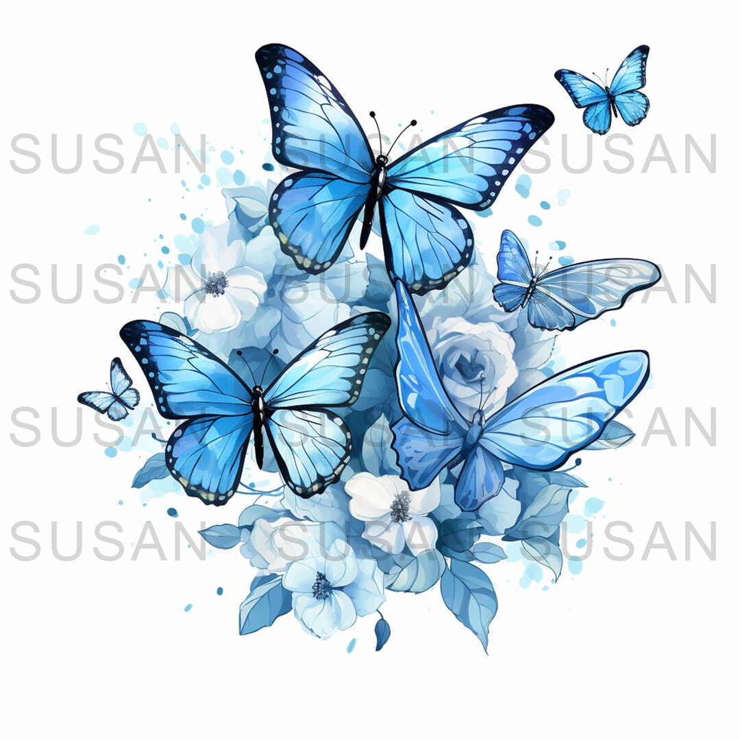 Butterfly PNG Watercolor Butterfly Clipart Butterflies JPG - Etsy