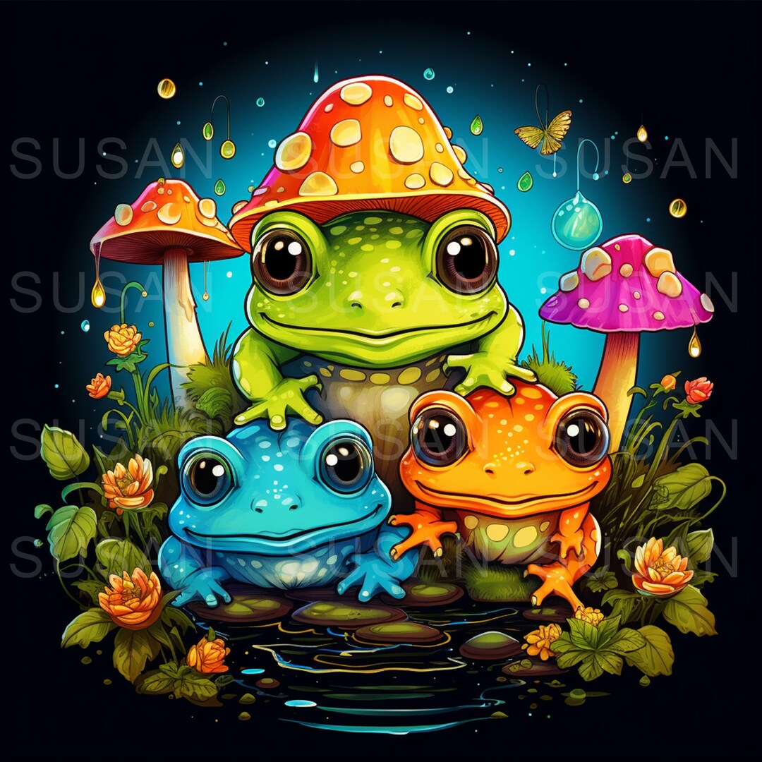 Cute Baby Frogs PNG for Straight and Tapered Skinny Tumbler - Etsy