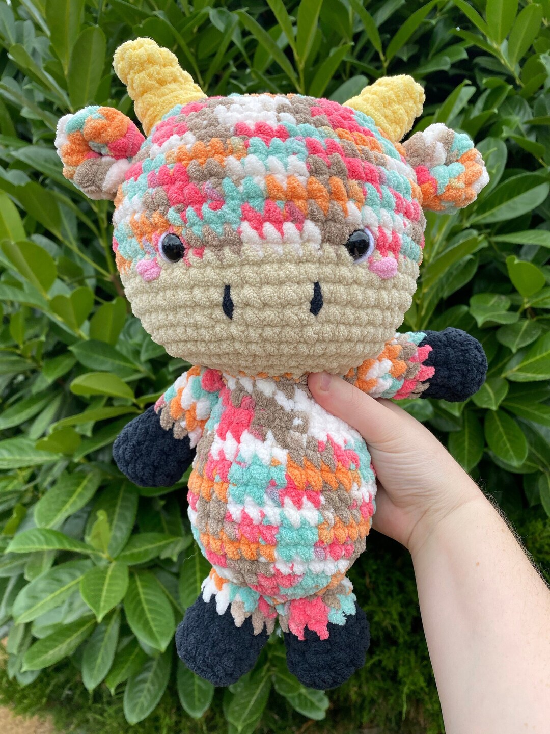 Nero the Rainbow Cow Crochet Pattern - 50p Goes to an Animal Rescue ...