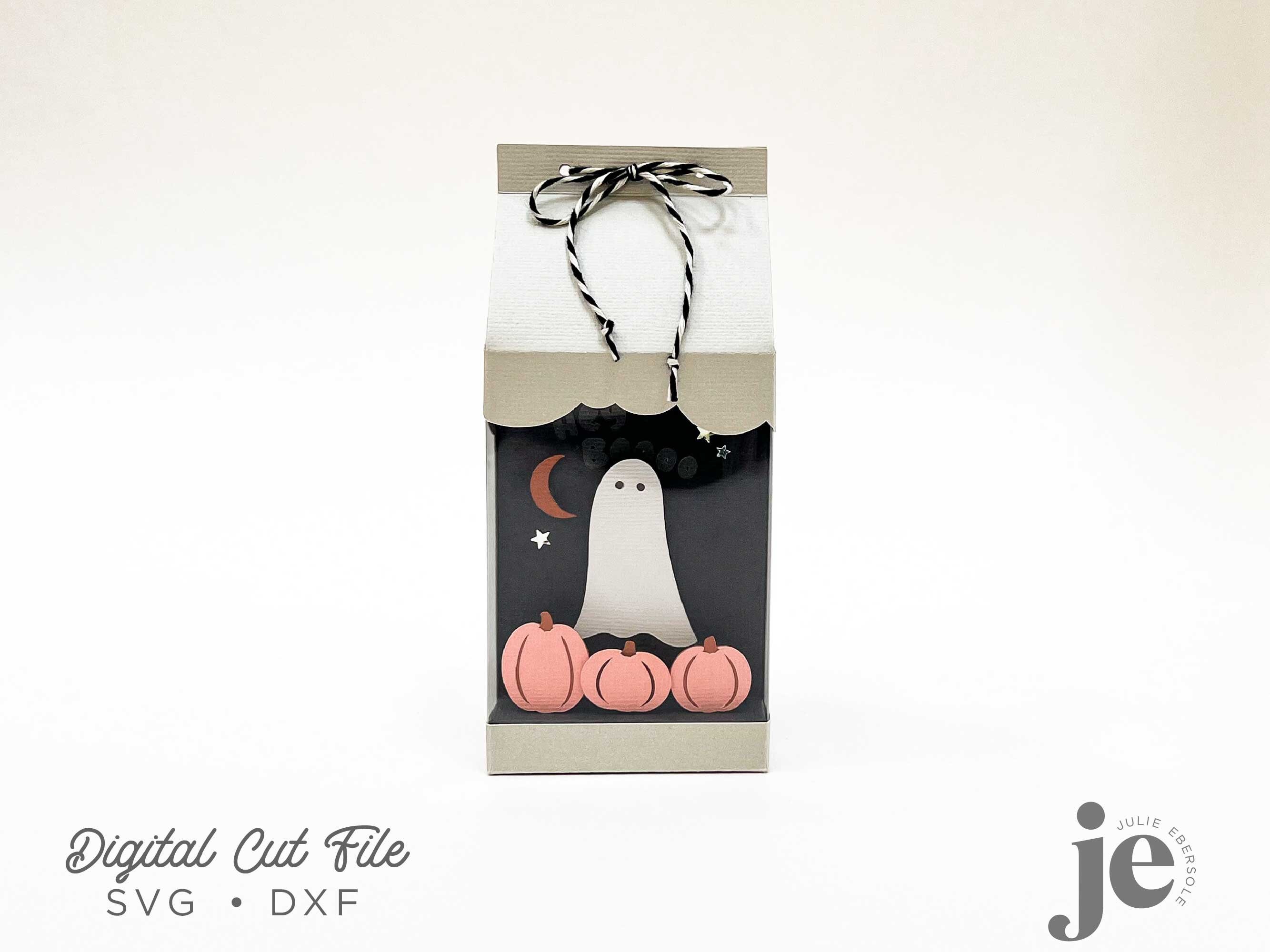 Milk Carton Box With Cloud Shaped / Shaker Window Template for Cricut ...