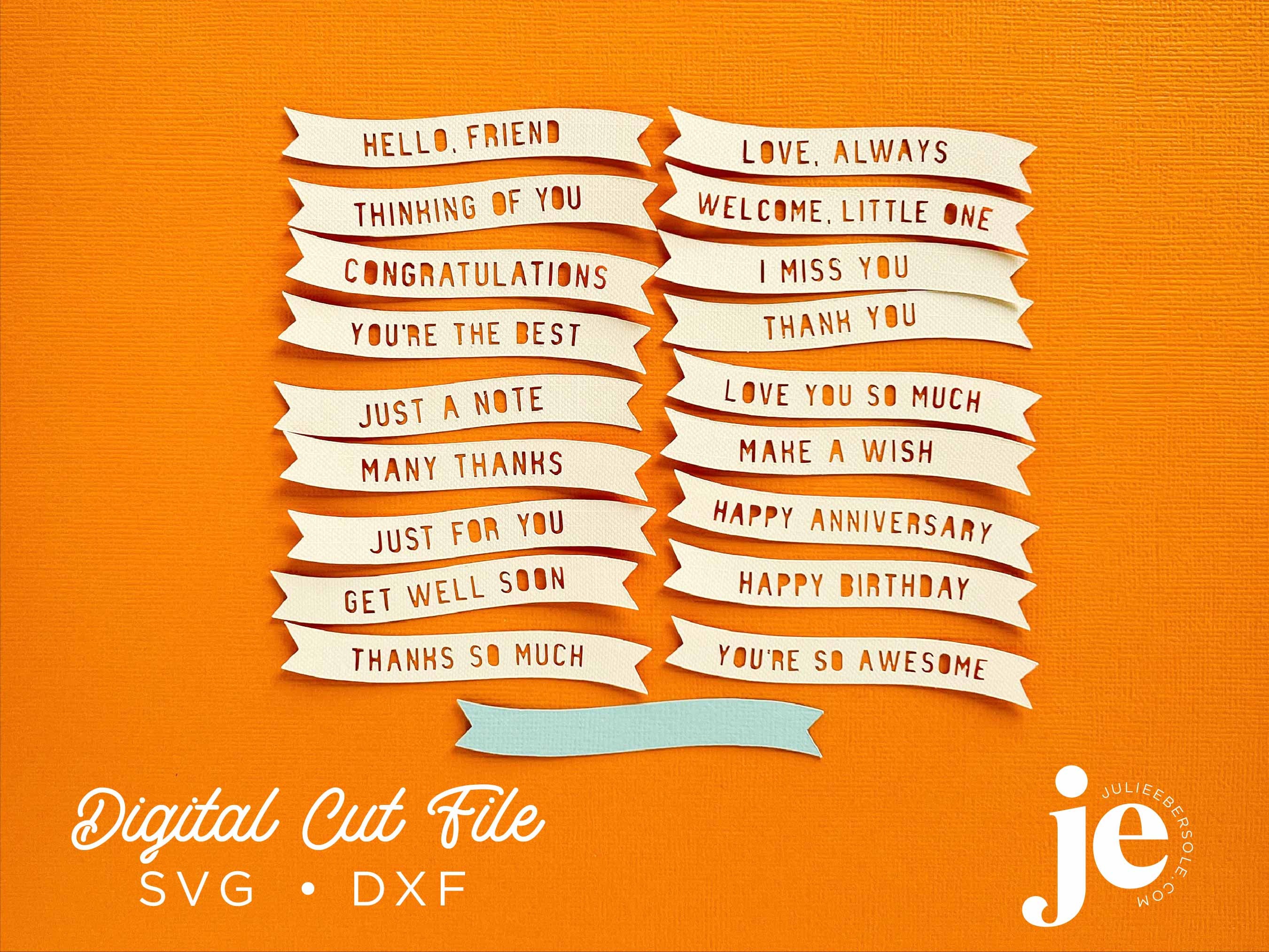 Everyday Greeting Card Banners SVG Cut File, All Occasion | Cricut ...