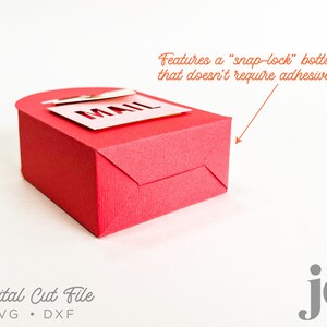 3D Mailbox Gift Box Treat Holder SVG Cut File Digital Cutting Template ...
