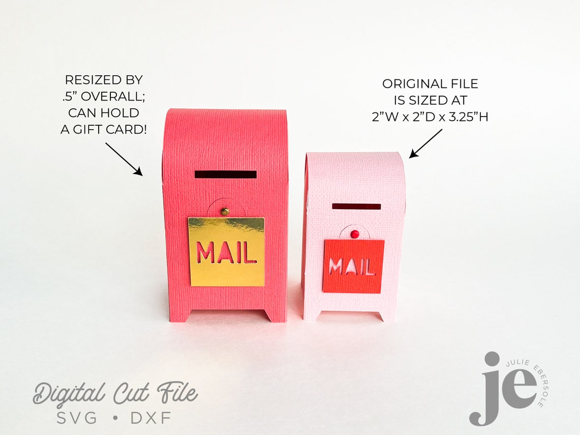 3D Mini Mailbox SVG Cut File Digital Cutting Template for Cricut ...