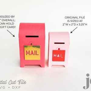 3D Mini Mailbox SVG Cut File Digital Cutting Template for Cricut ...