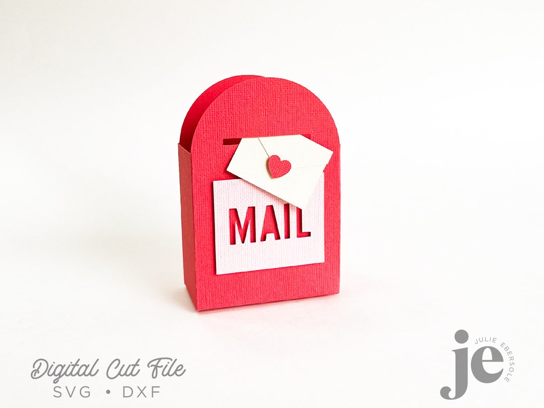 3D Mailbox Gift Box Treat Holder SVG Cut File Digital Cutting Template ...