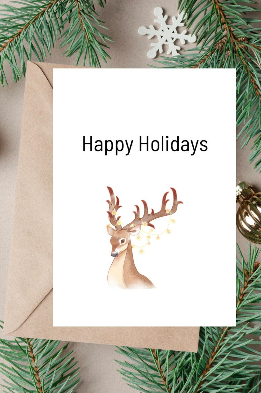 Set of 10 happy Holidays Holiday Card Bundle - Etsy