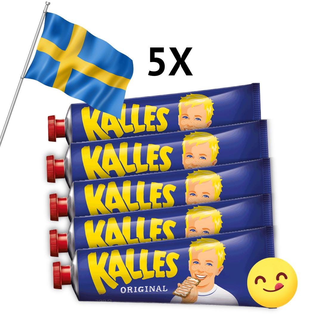 5 X Kalles Kaviar a 190g | Swedish Kalles Kaviar Creamed Smoked Cod Roe ...