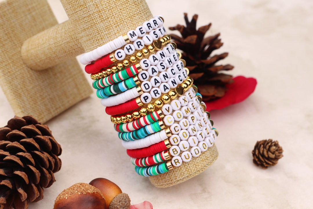 Personalized Christmas Gift Bracelet | Custom Name Christmas Bracelet ...