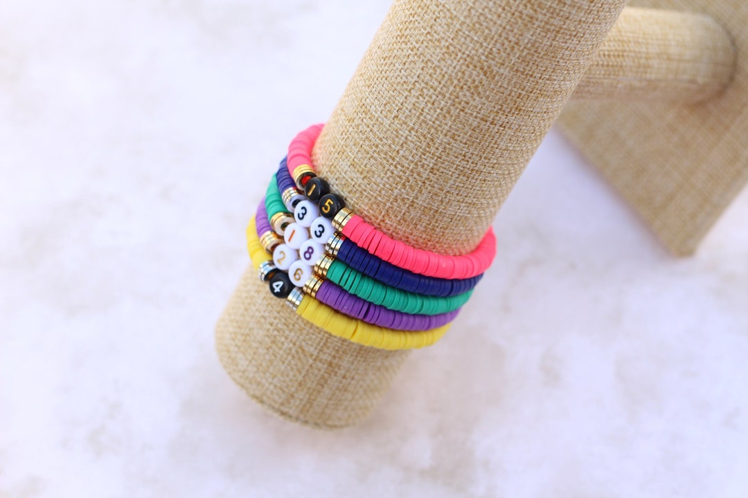 Lucky Numbers Bracelet | Personalized Number Bead Bracelet | Custom ...