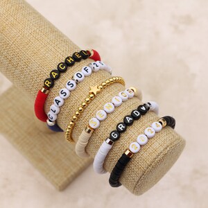 Personalized Name Graduation Bracelet | Custom Graduation Beaded ...
