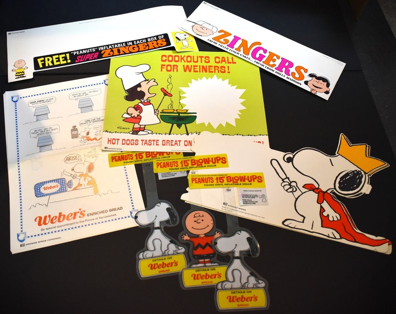 Snoopy Charlie Brown Peanuts Characters Store Advertising - Etsy