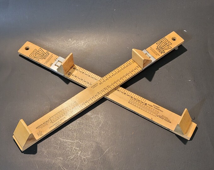 Vintage Ritz Wooden Shoe Sizer or Shoe Measure Foot Ruler for Men ...