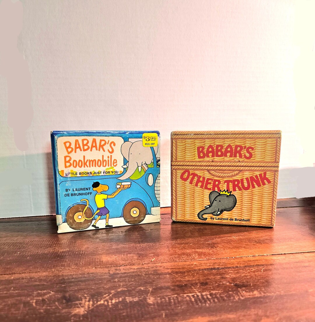 Vintage Kids Books Babar's Bookmobile and Babar's Other Trunk Sets ...