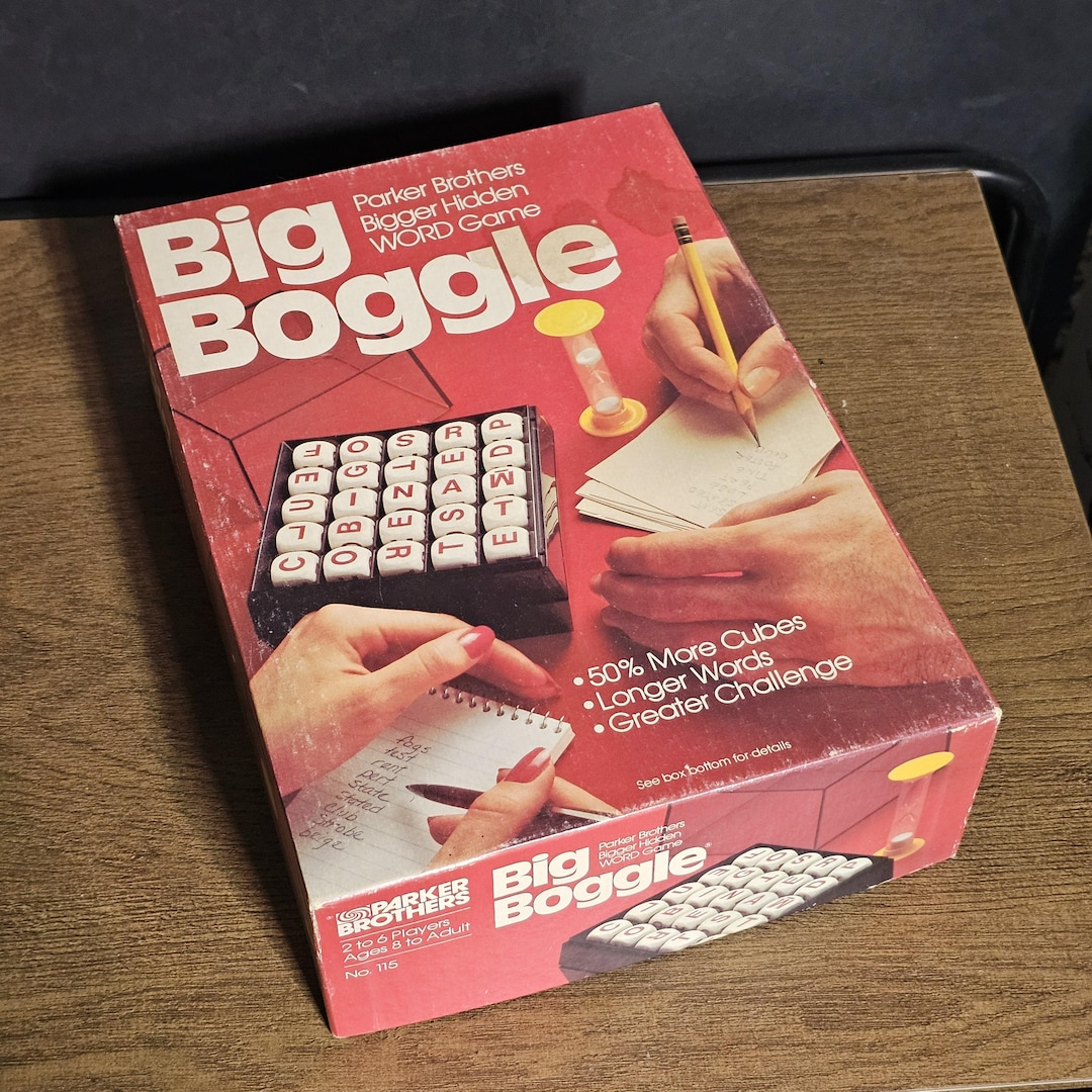BIG BOGGLE 1979 Vintage Family Game - Etsy
