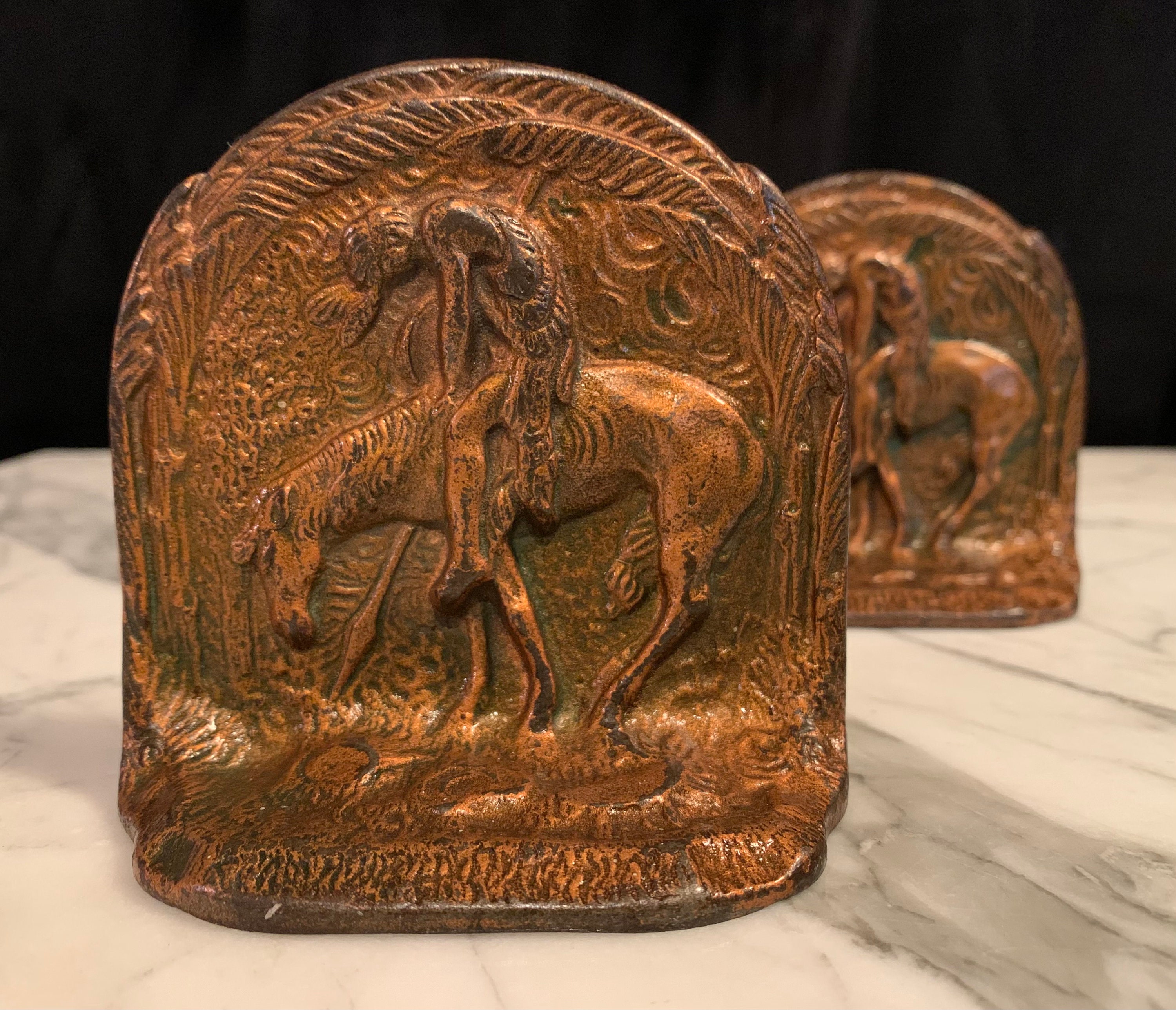 Antique 1920s Cast Iron / Bronze / Copper End of the Trail - Etsy
