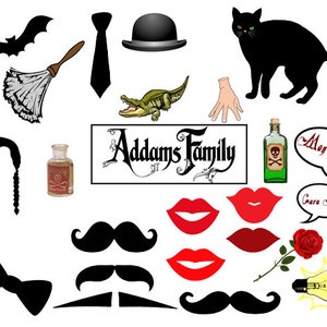 Digital Download Addams Family Photo Booth Props 28 Props - Etsy