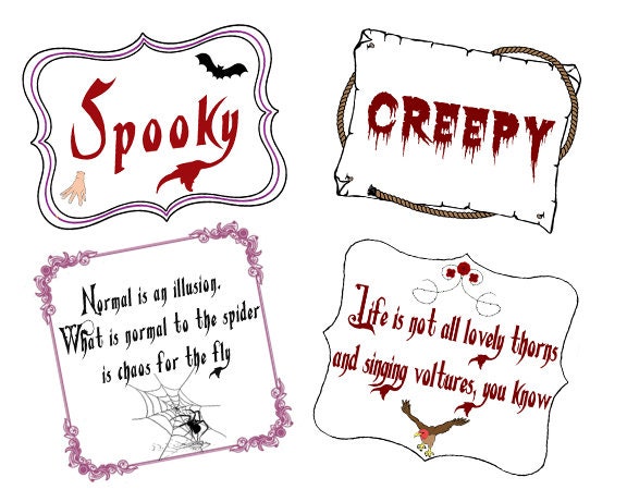 Digital Download Addams Family Photo Booth Props - 28 Props - Etsy