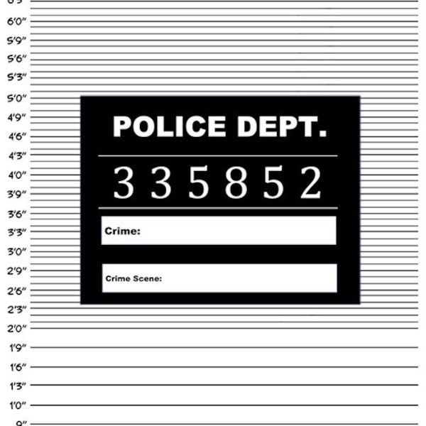 Mugshot Sign - Etsy