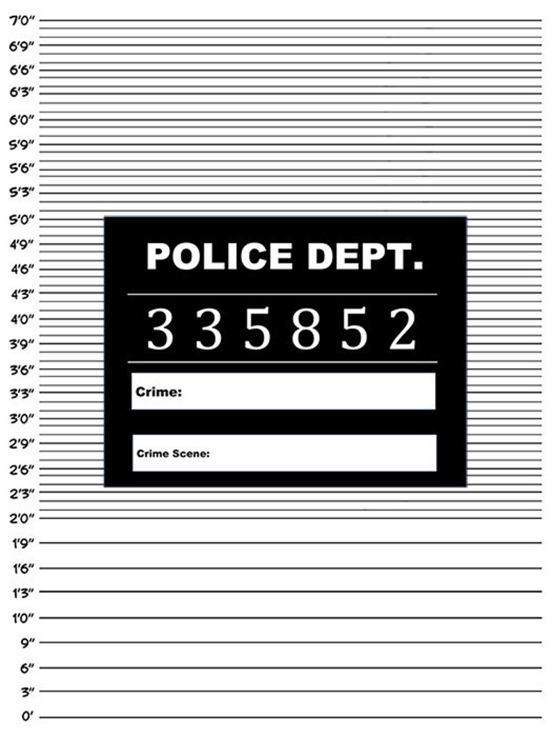 Digital Download*mugshot Back Drop and Sign Board Criminal Line Up - Etsy
