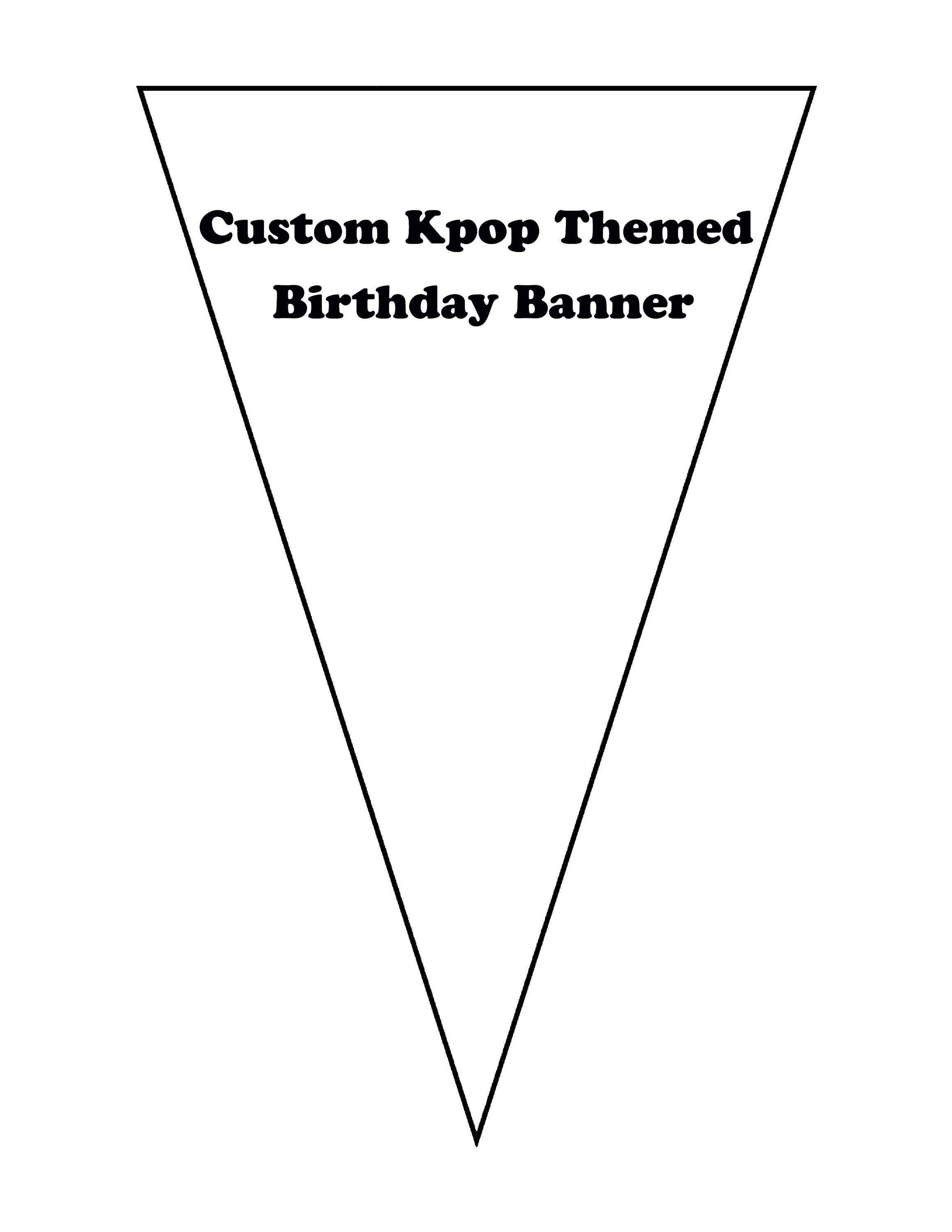 Custom KPOP Birthday Party Banner Digital Download - Etsy