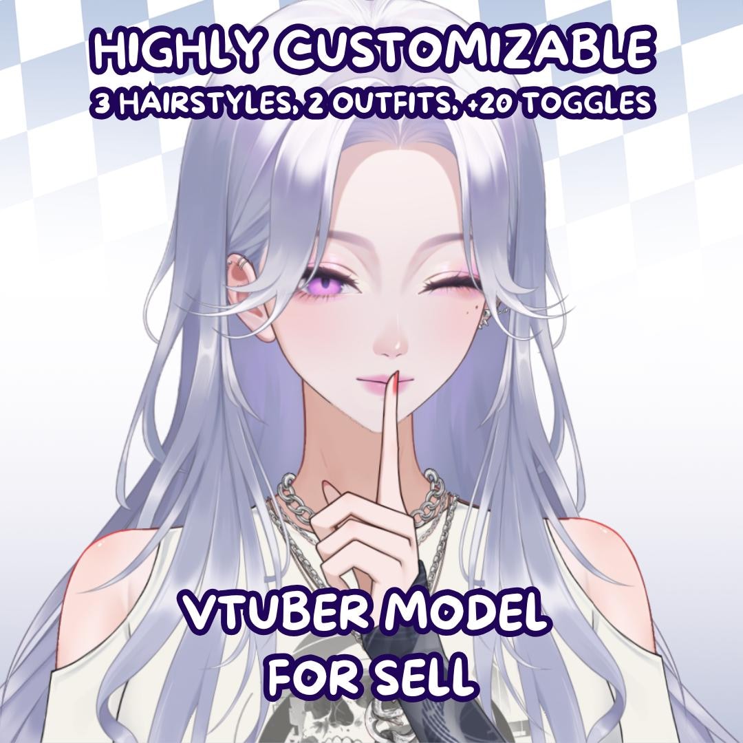 LIVE 2D Model Cool Girl Vtuber Model for Sell [premade Vtuber Model/youtube Twitch Stream/fully ...