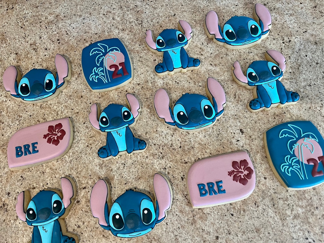 Stitch Cookies / Stitch Themed Cookies / Birthday Cookies / - Etsy