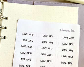 Language Arts Stickers - Etsy