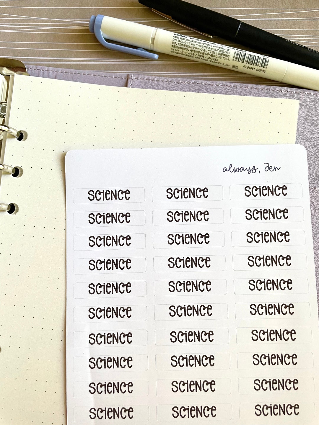 Science Divider Labels Teacher Planner Homeschool Teacher School ...