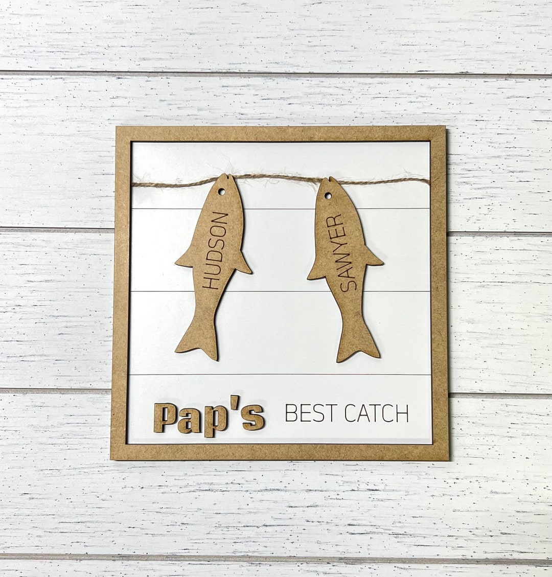 Best Dad Fishing Sign Fathers Day Sign Home Decor Fathers Day Gift ...
