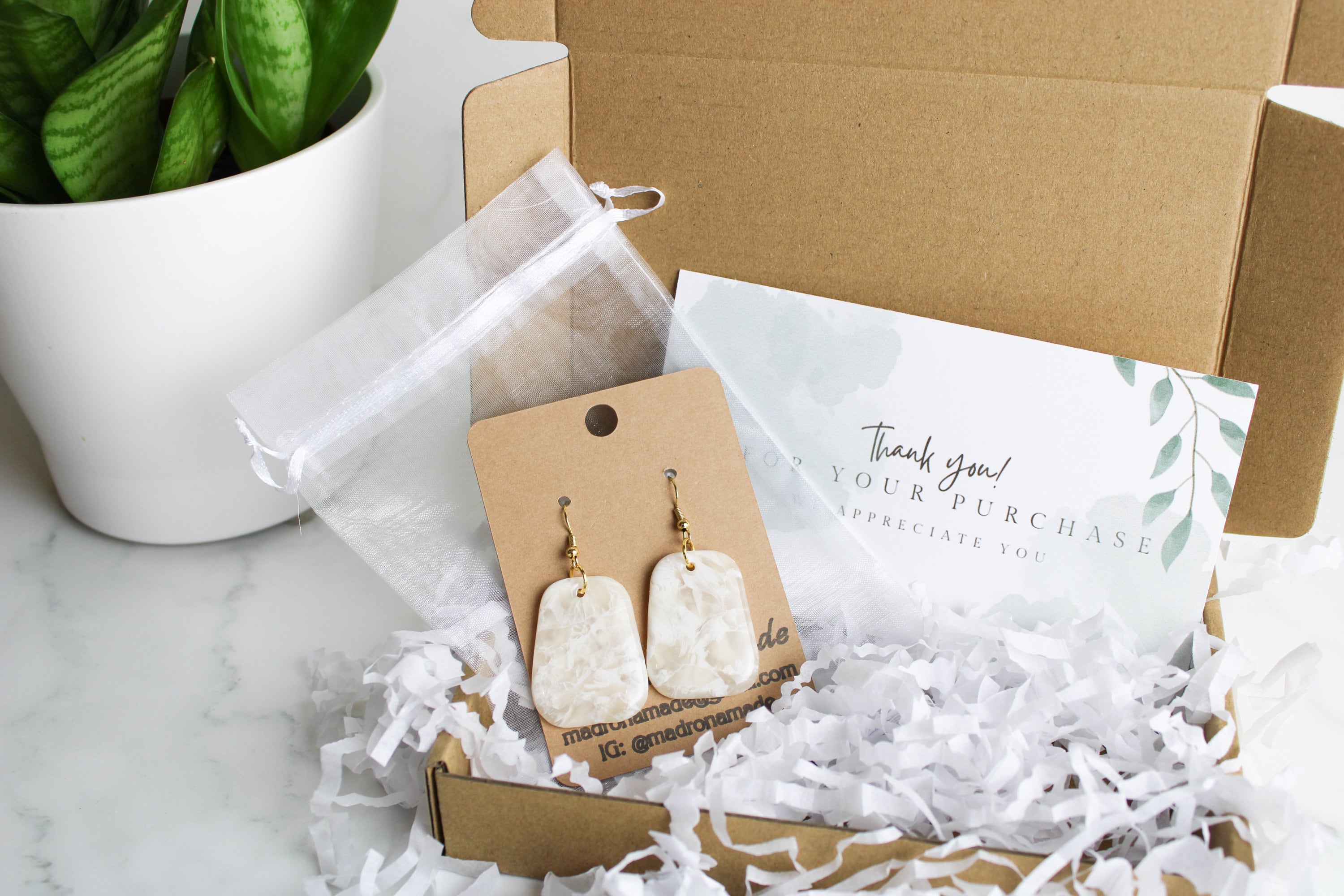 White & Translucent Earrings | Polymer Clay Earrings | Statement ...