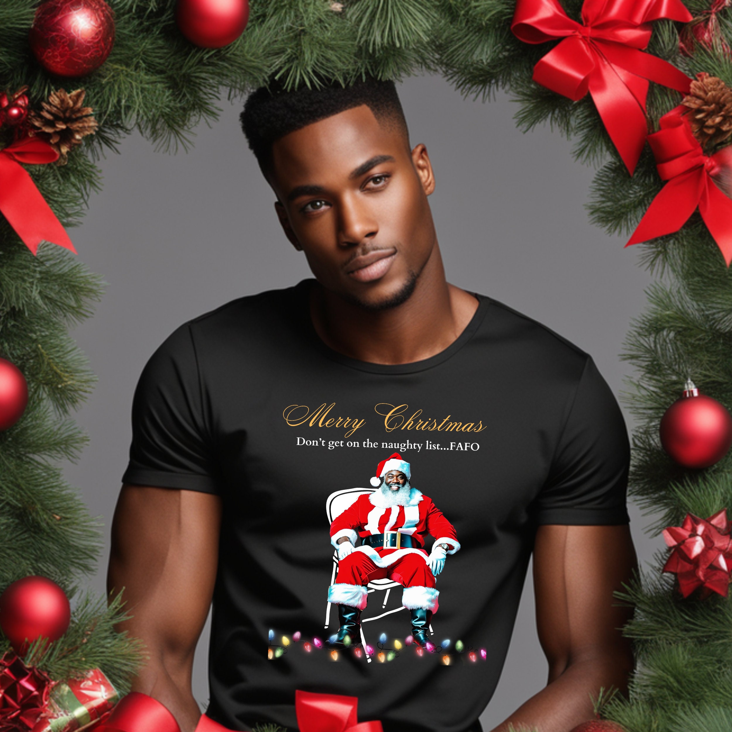 Black Santa, Folding Chair, Black Santa Shirt, Black Santa Pajamas ...