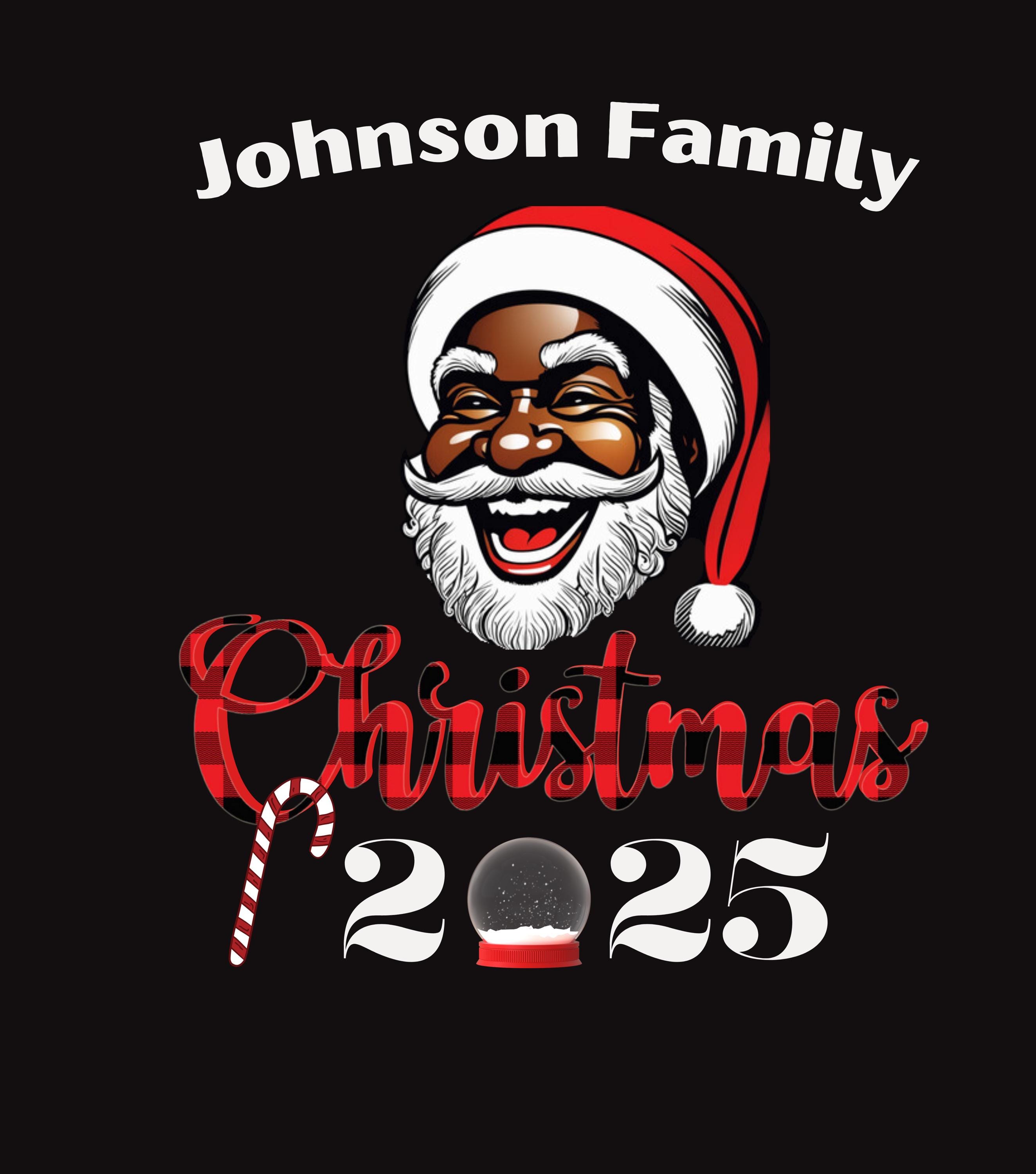 Black Santa Tops, Santa Group Shirts, Matching Xmas Tees, Santa Family ...