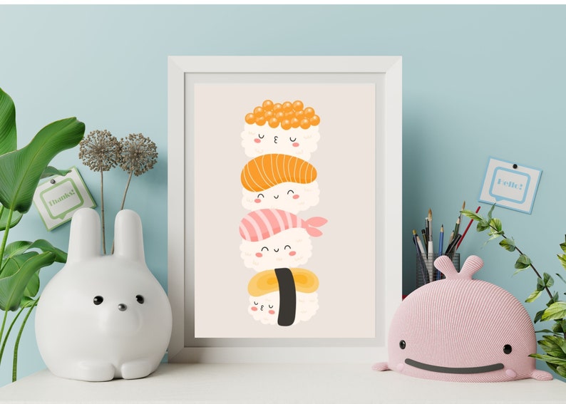 Kawaii Art Printkawaii Printablekawaii Wall Artkawaii Wall - Etsy