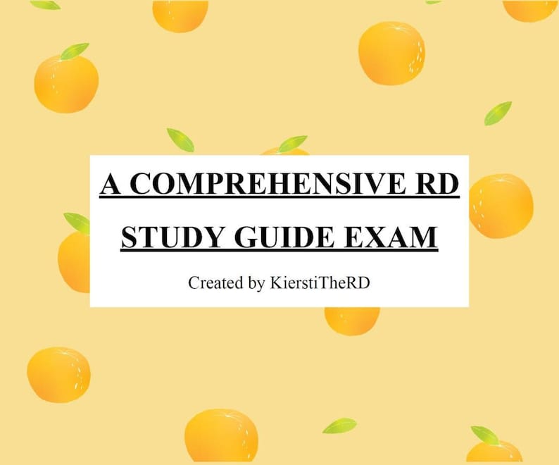 A Comprehensive RD Study Guide Exam and Answer Key (complete) - Etsy