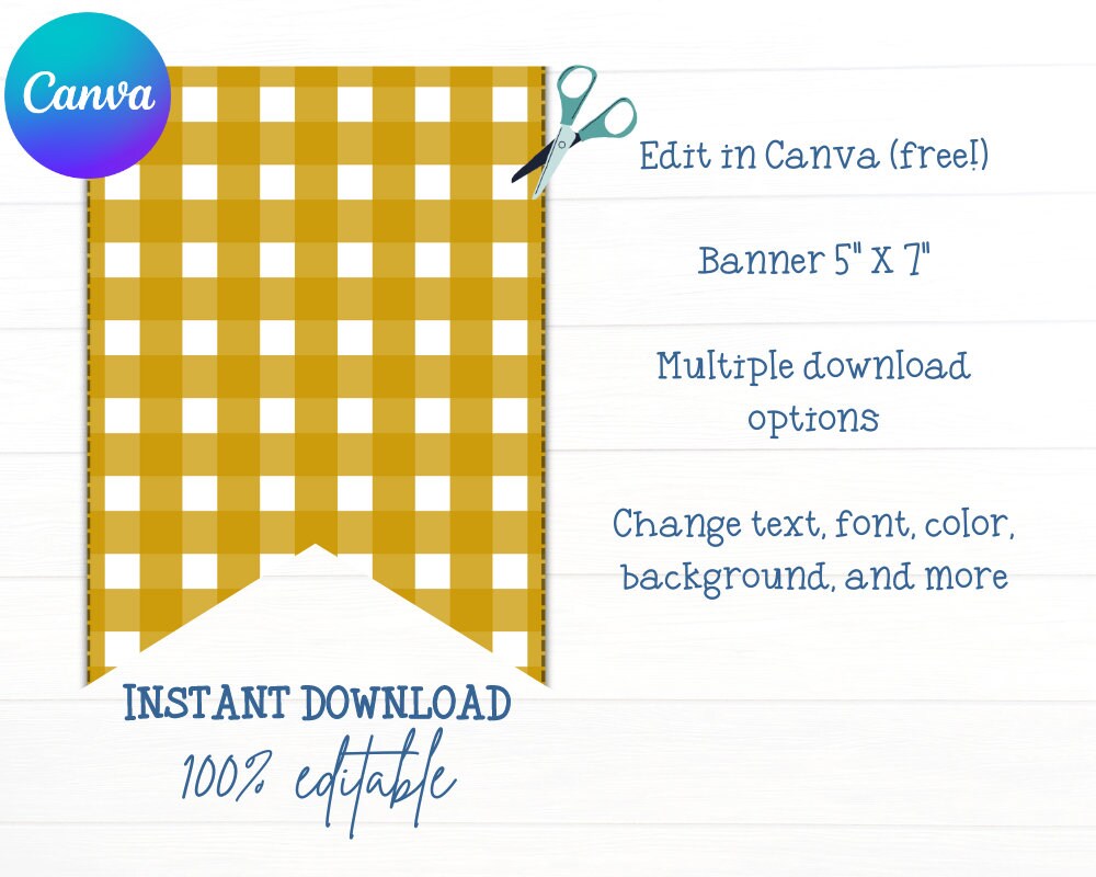 Navy Blue, Gold, Green Printable Banner, College Football Party ...