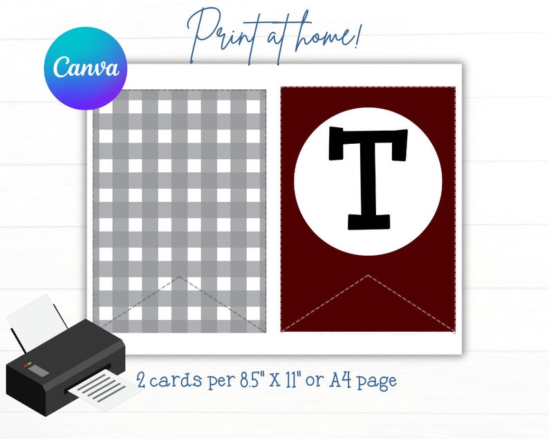 Maroon and Gray Printable Banner, College Football Party Decorations ...