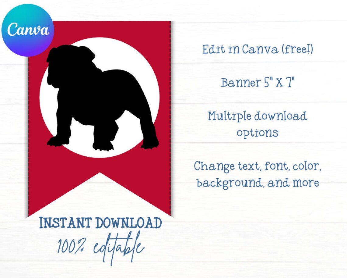 Red, Black, and White Printable Banner, College Football Party ...