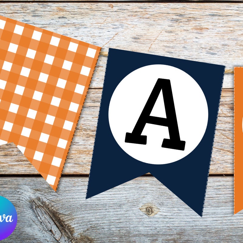 Orange Bunting - Etsy