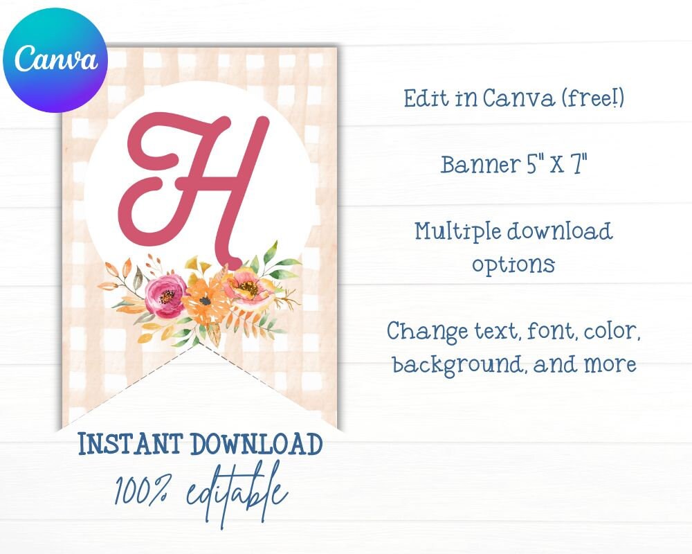 Hello Fall Printable Banner Editable Banner Template Printable Fall ...