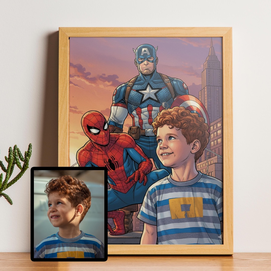Custom Retro Comic Book Portrait: Personalized Vintage Art Gift ...