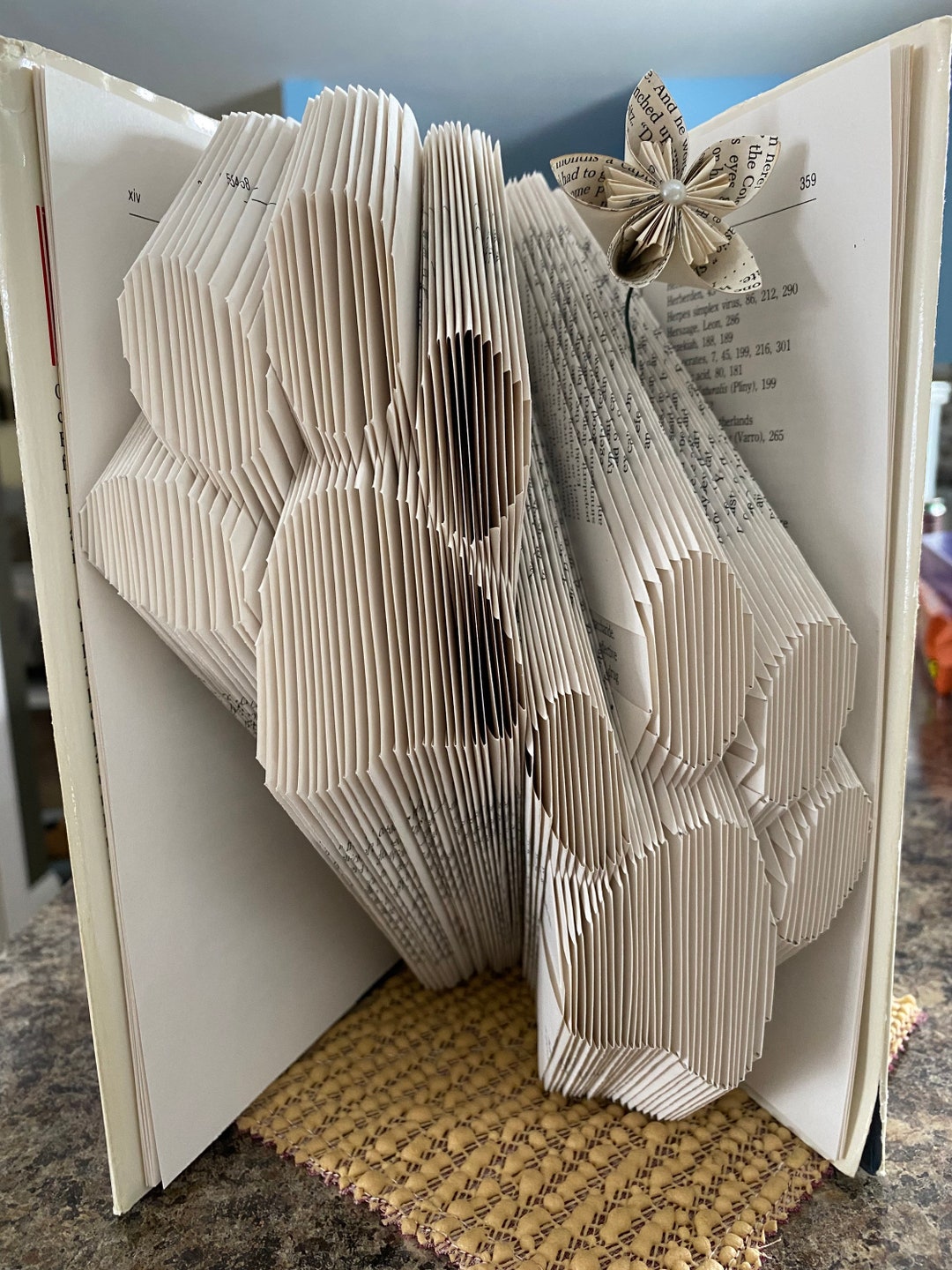 Paw Print Folded Book Art - Etsy