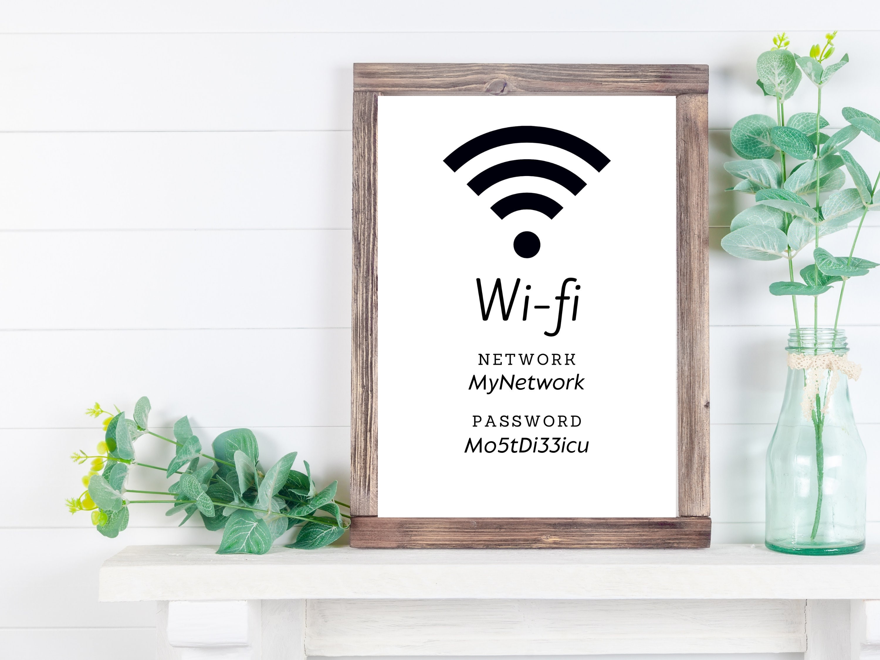 Printable Wifi Sign Template Easy to Edit - Etsy
